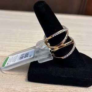 IAM | Accessories | New Iam Fashion Ring Double Crossover Size M 75 ...